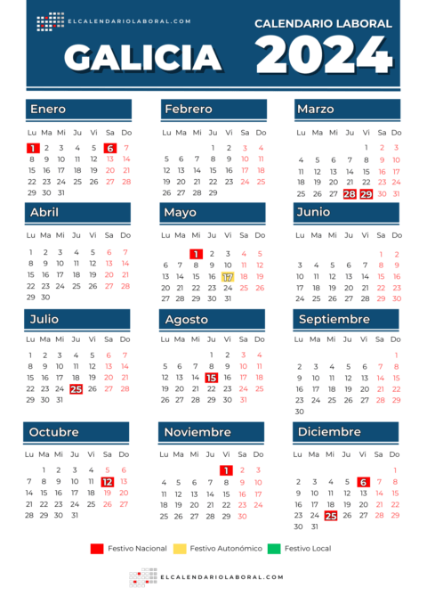 Calendario Laboral De Galicia Días Festivos Y Puentes En 2024